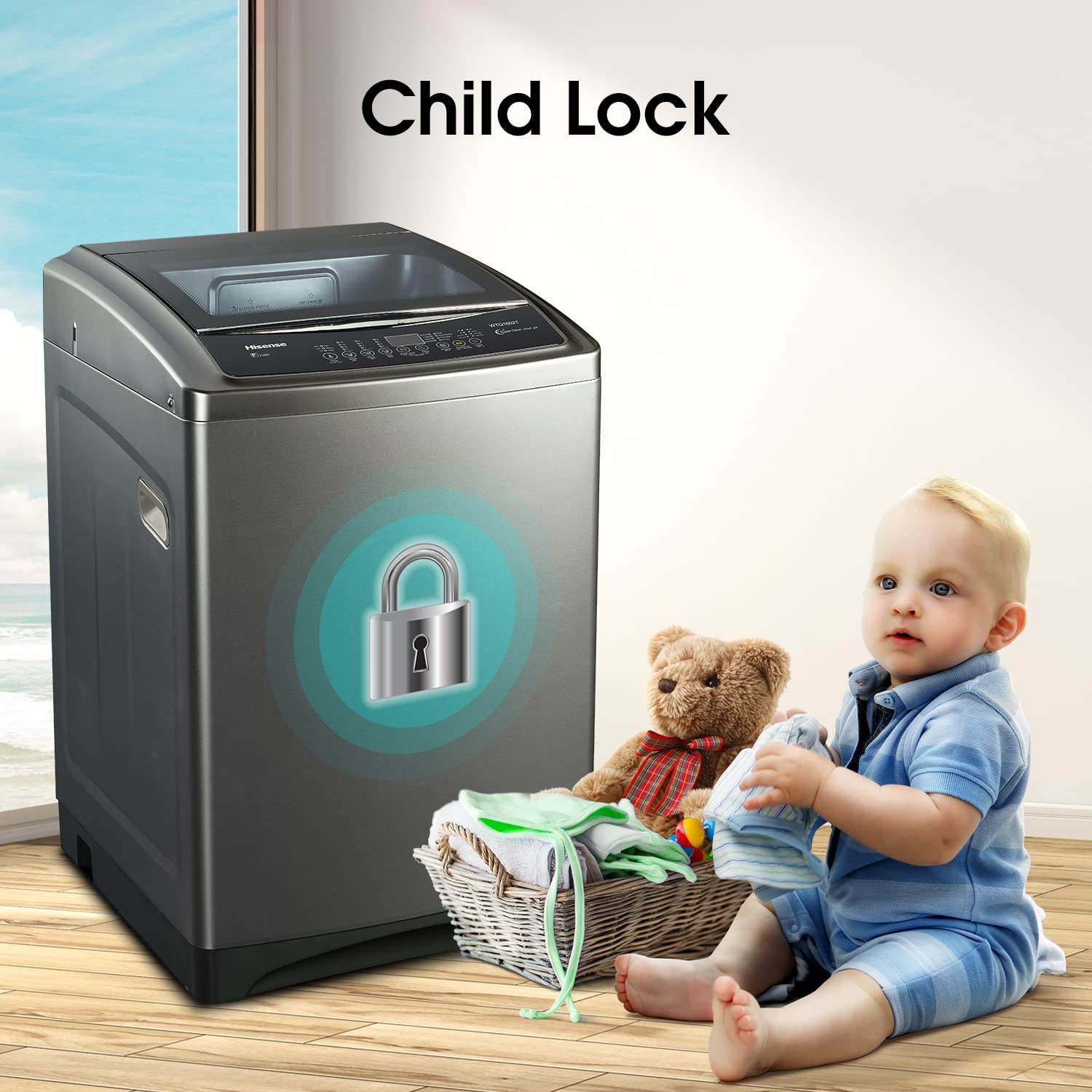 Hisense 16 Kg Top Loading Washing Machine Silver Model WTQ1602T