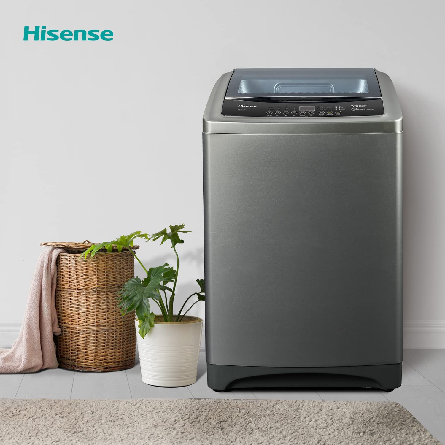 Hisense 16 Kg Top Loading Washing Machine Silver Model WTQ1602T